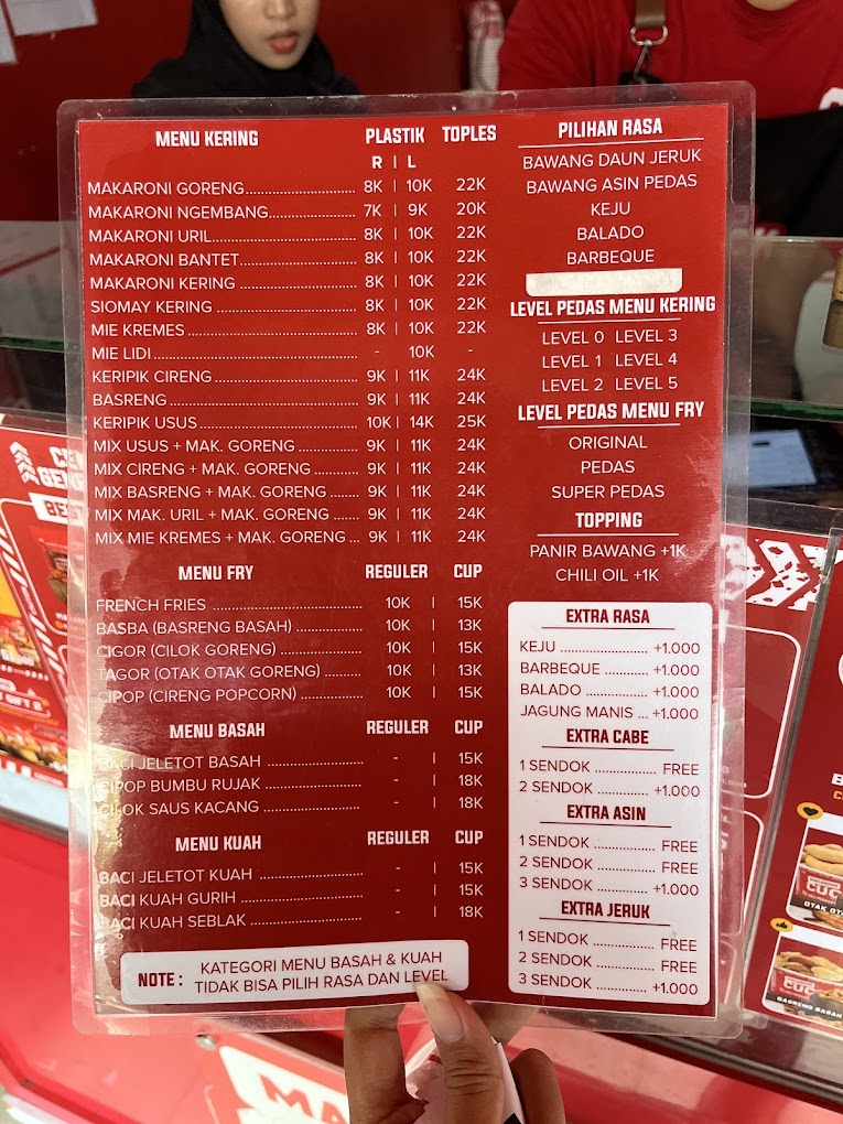 Menu dan Harga Macaroni Cuck | Harga.web.id